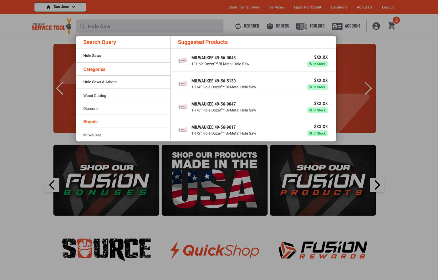Web Shop – Features – California Service Tool